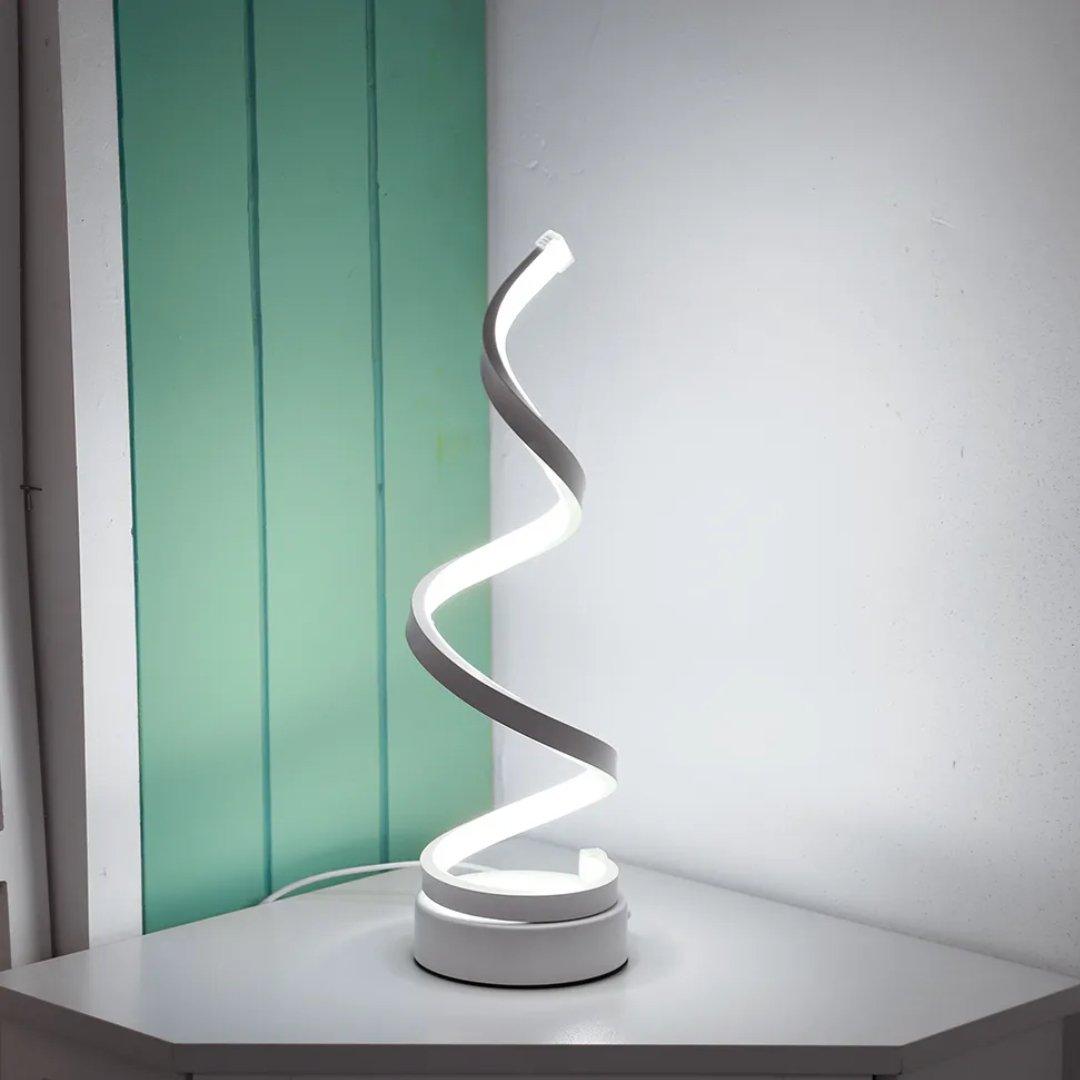 Luminária de mesa Led Espiral Moderna
